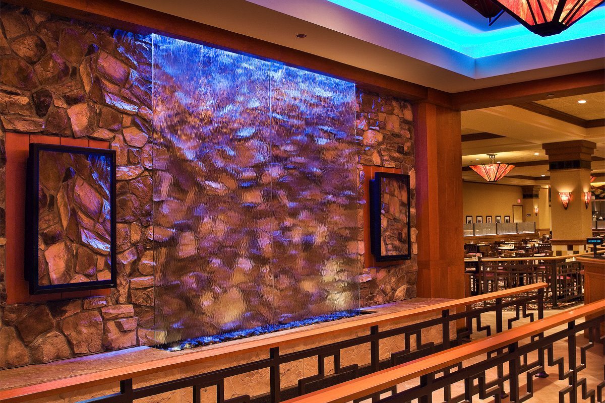 Falls Buffet Waterfall Glass by Nathan Allan Glass Studios