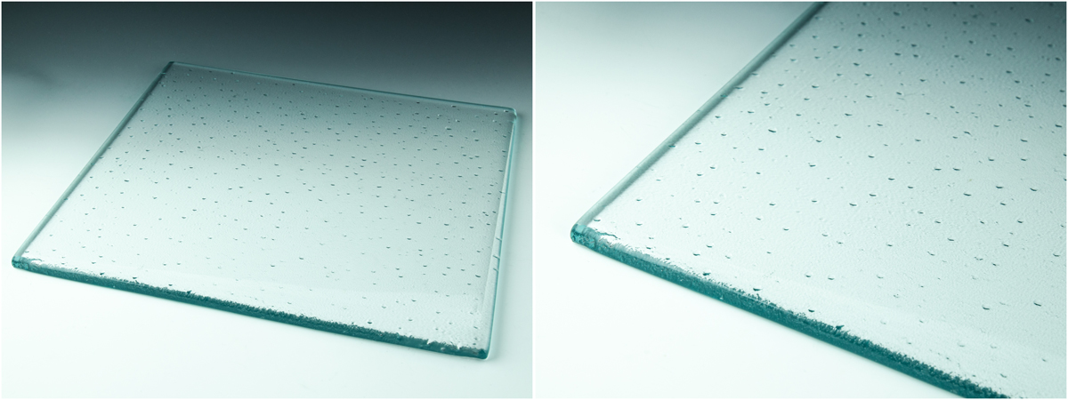 Particle Textured Glass designed and manufactured by Nathan Allan